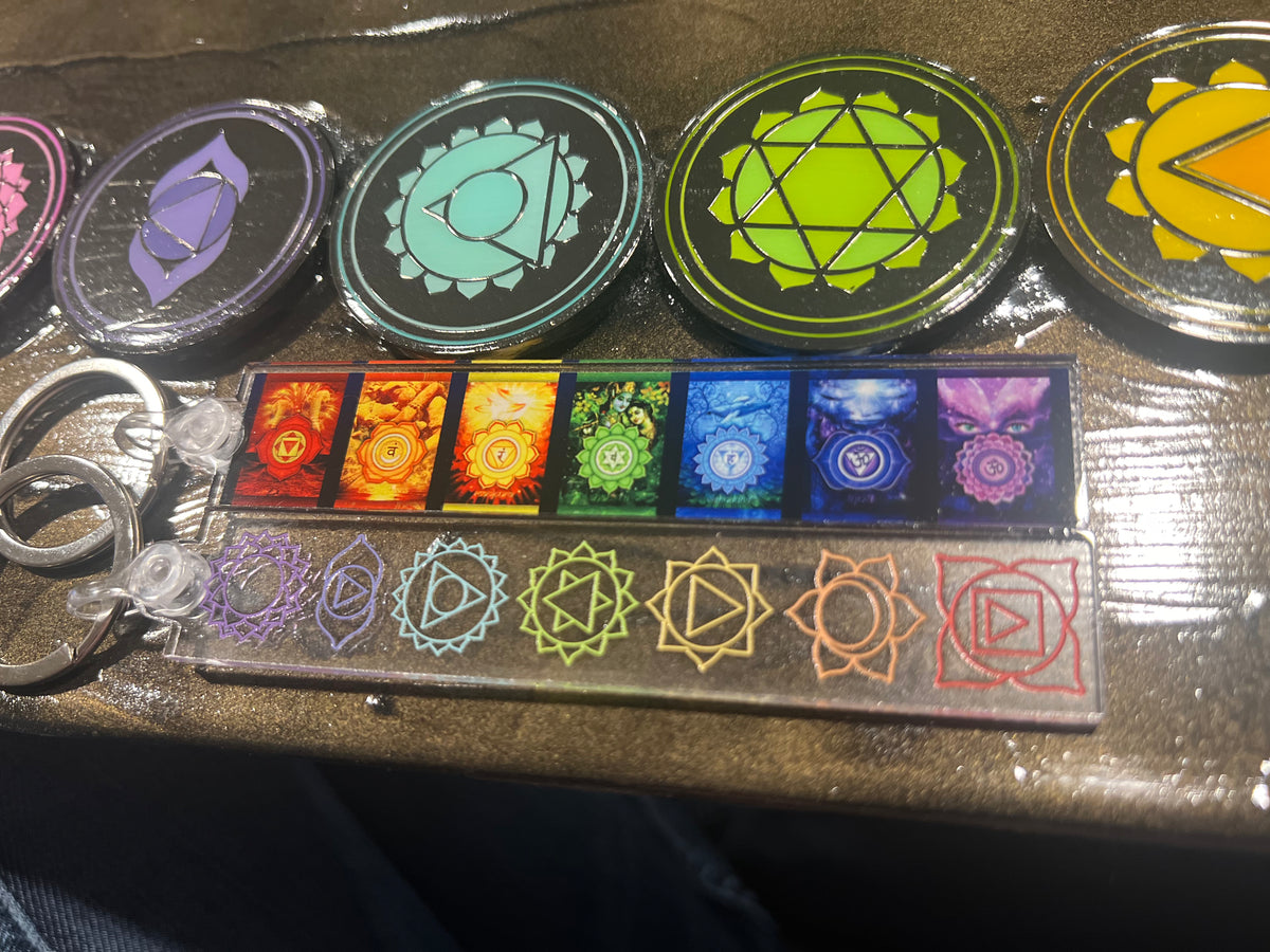 Chakra Acrylic Keychains – SymbolGoddess